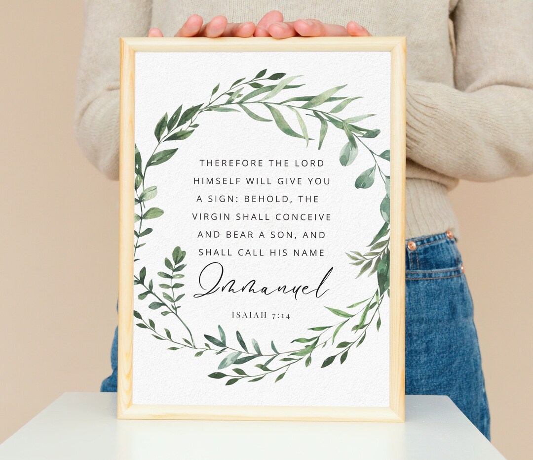 Immanuel, God With Us Scripture Digital Download Print, Christmas ...