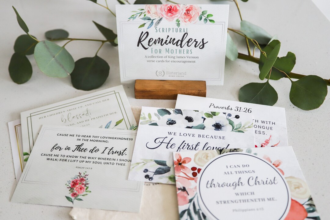 KJV Scripture Cards, Reminders for Moms KJV Version, KJV Memorizing ...