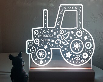 Kids Tractor Lamp - Etsy