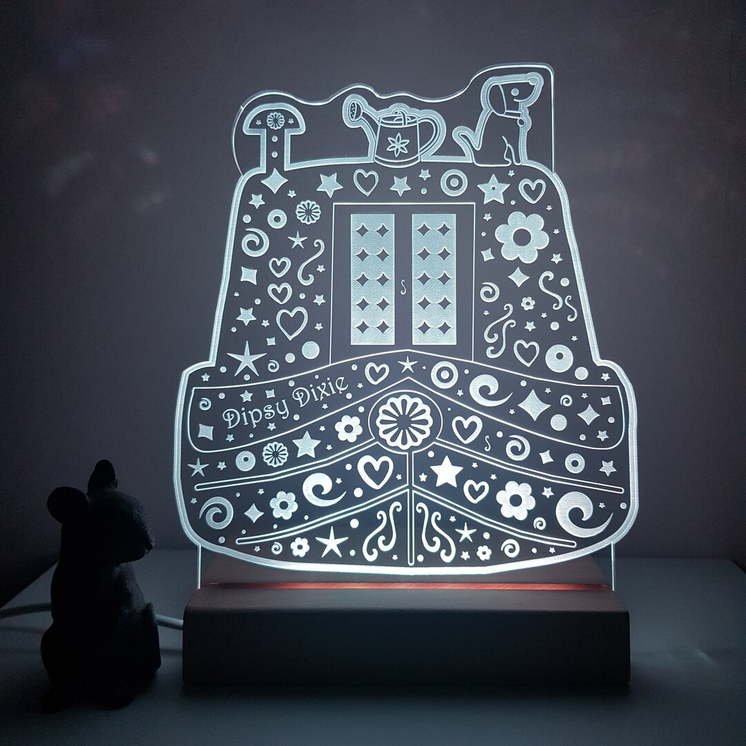 Narrow Boat Light, Canal Barge Gift, Atmospheric Lighting, Personalised ...