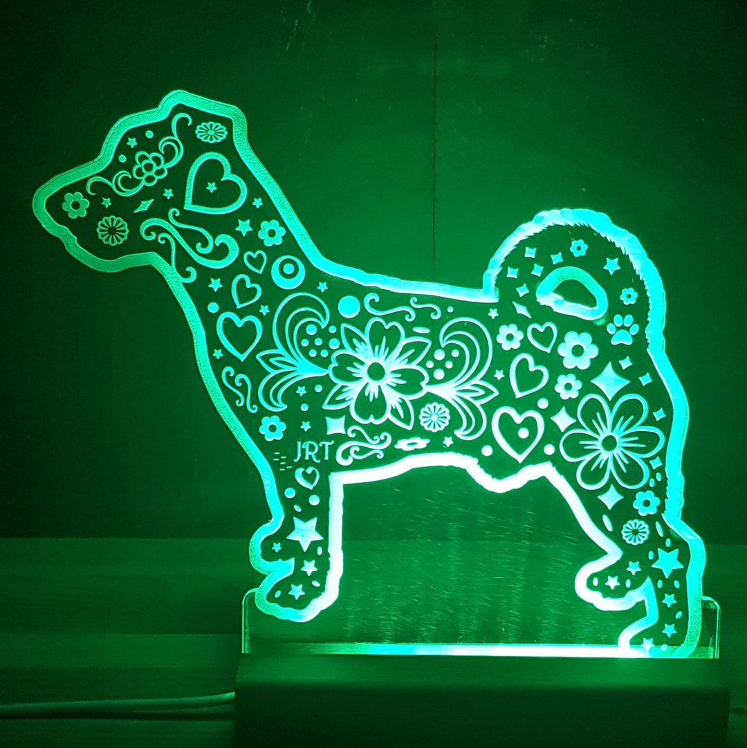 Dog Shaped Night Light, Any Breed Available, Colour Changing Lights ...
