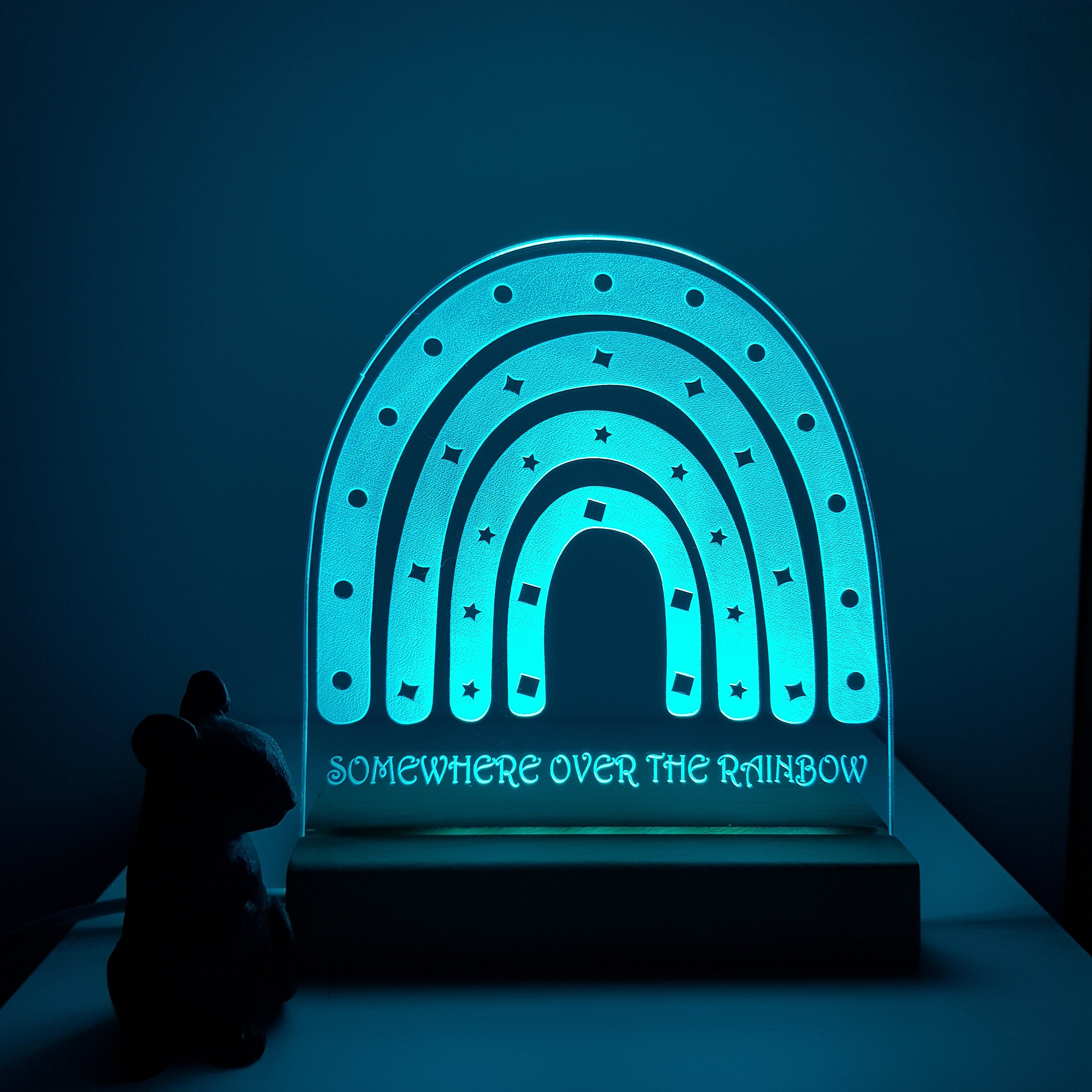 Rainbow Light, Rainbow Bridge Memorial Light, Personalised, Rainbow ...