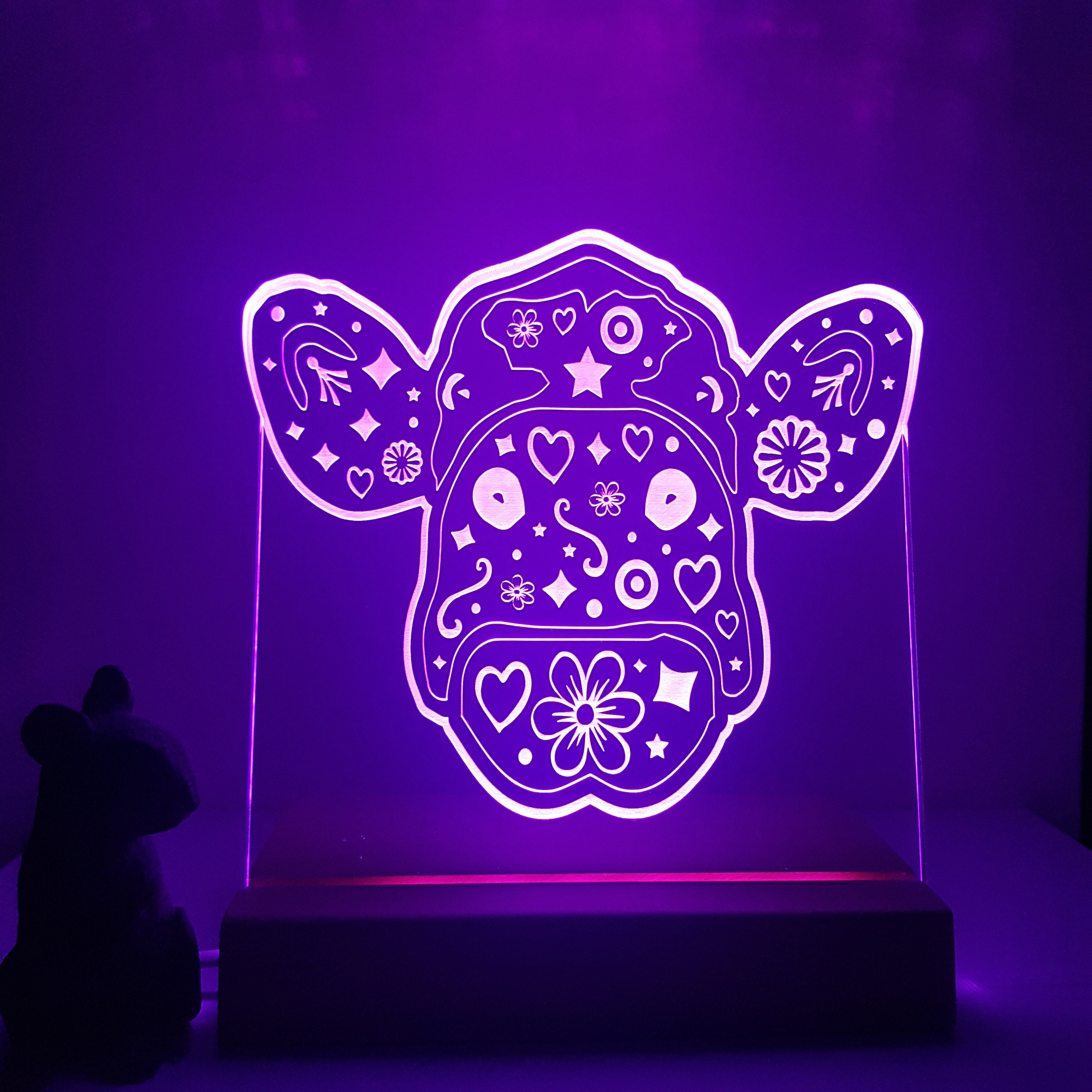 Cow shaped night light Colour Changing Lamp Cow Gifts - Etsy 日本