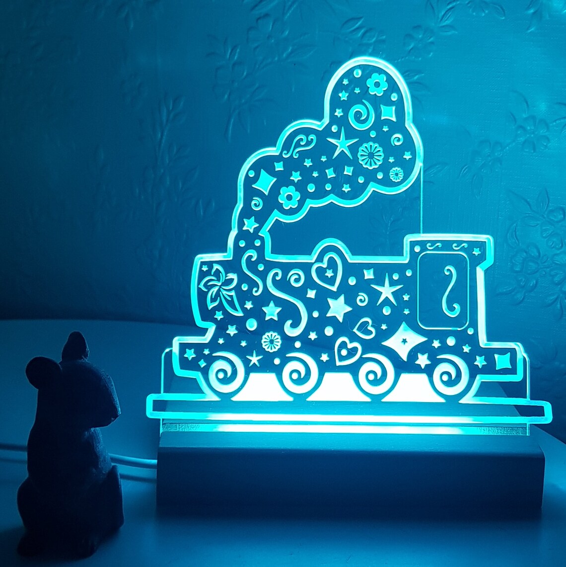Steam Train Led Lamp Train Themed Gift Kids Bedroom Light - Etsy