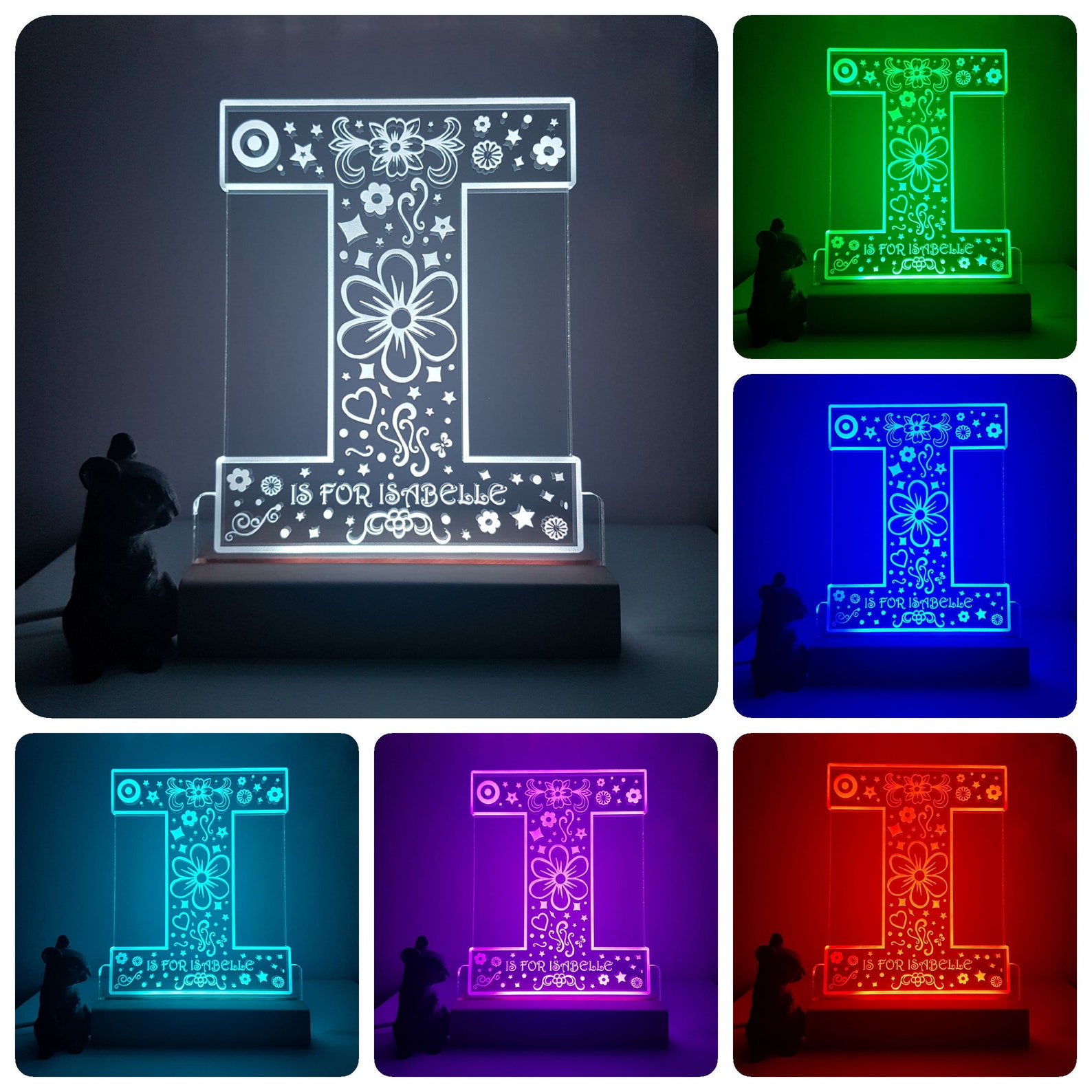 Alphabet Letters Light, Personalised Gift, Add Your Child's Name ...