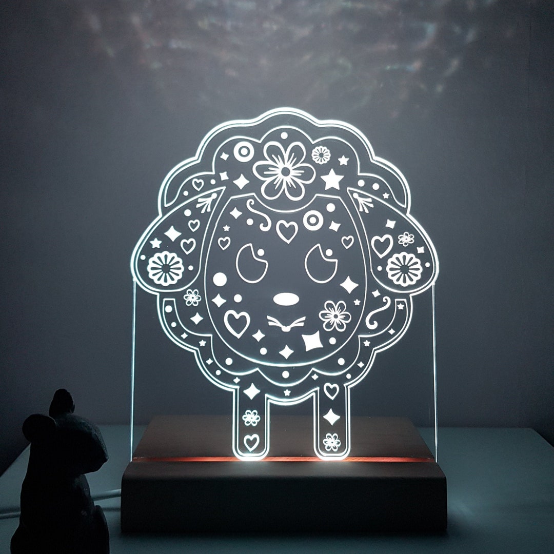 Sheep Shaped Night Light, Colour Changing Lamp, Sheep Gifts, Low Level ...