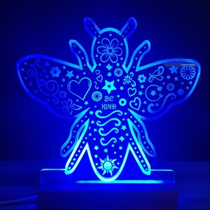 Bumble Bee Kind Light, Bee Light, Kids Bedroom Lamp, Colour Changing ...