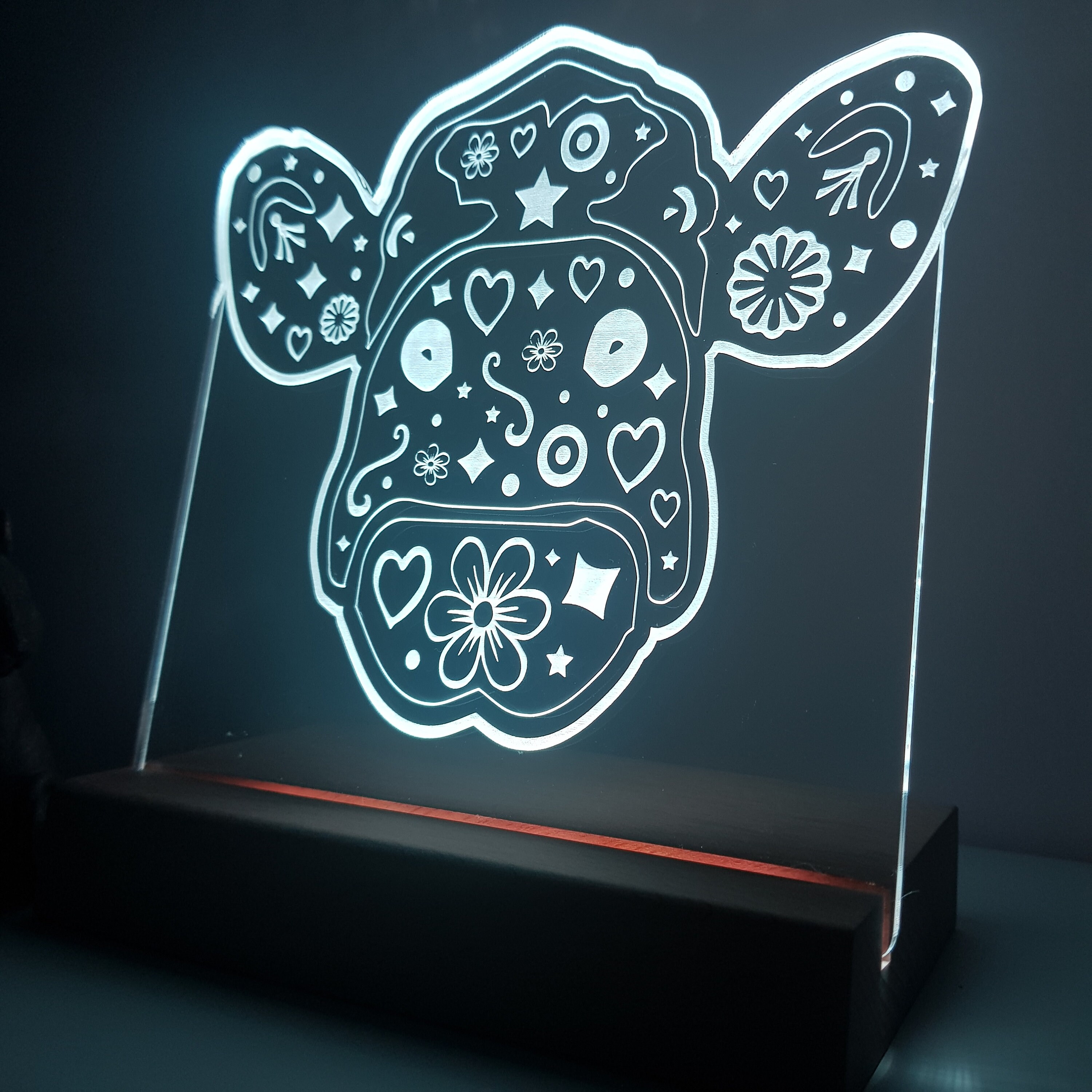 Cow shaped night light Colour Changing Lamp Cow Gifts - Etsy 日本