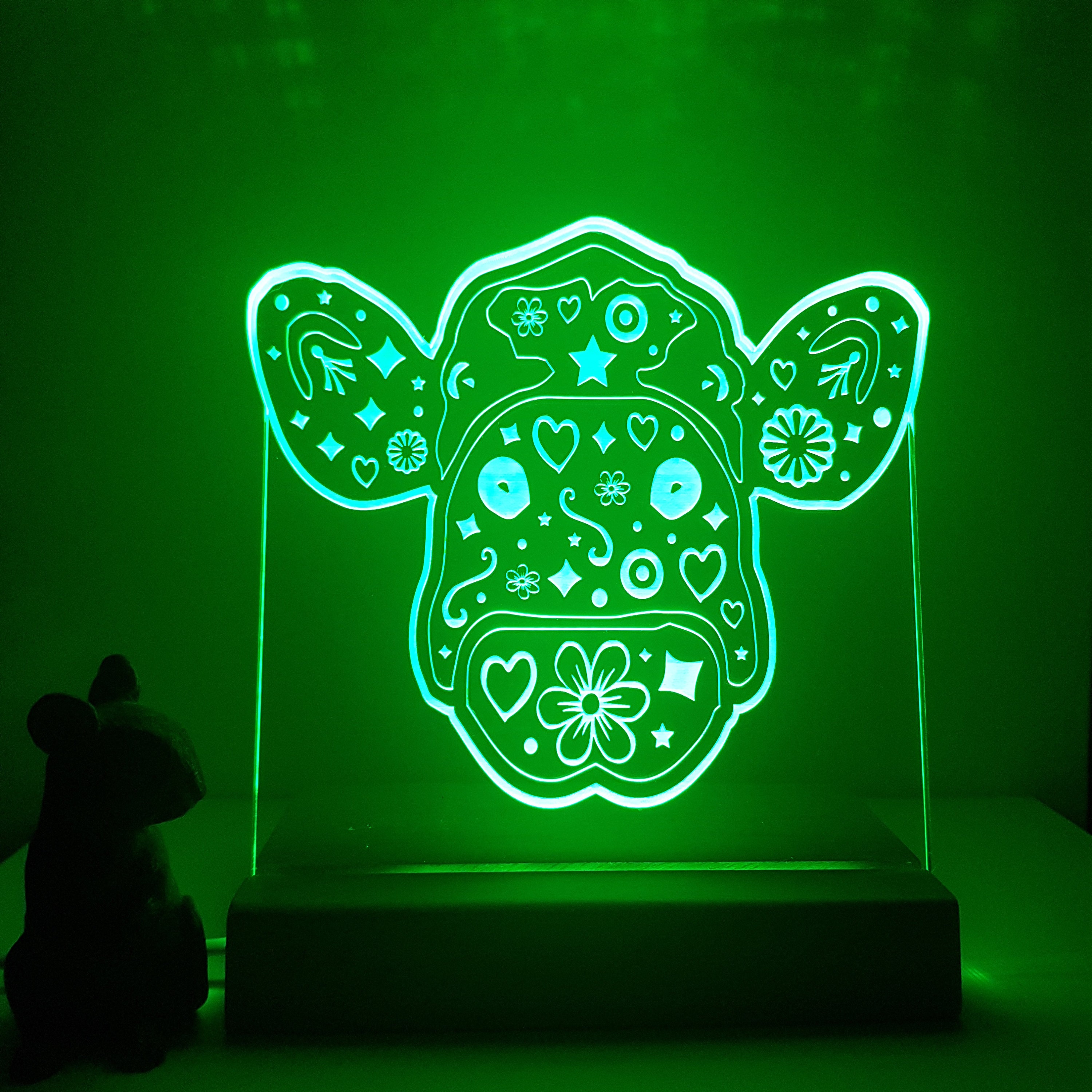 Cow shaped night light Colour Changing Lamp Cow Gifts - Etsy 日本
