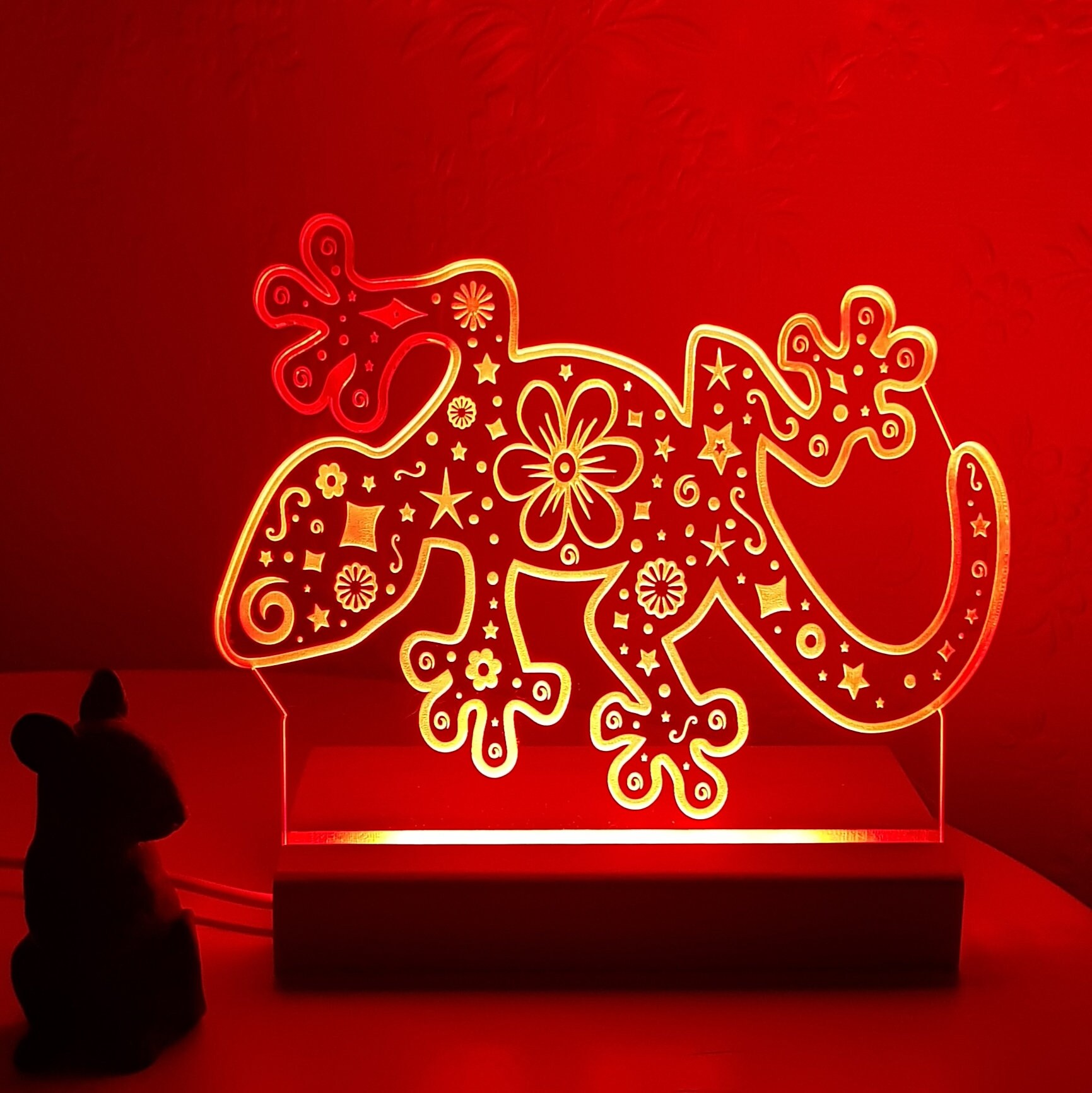 Lizard Led Kids Dormitorio Luz Lámpara que cambia de color - Etsy España