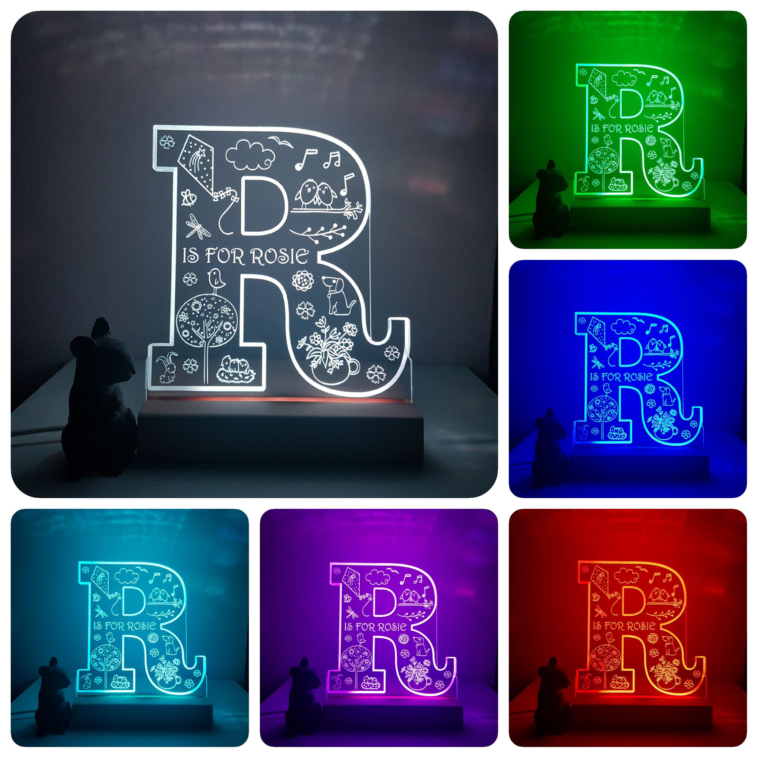 Alphabet Letters Light, Personalised Gift, Add Your Child's Name ...