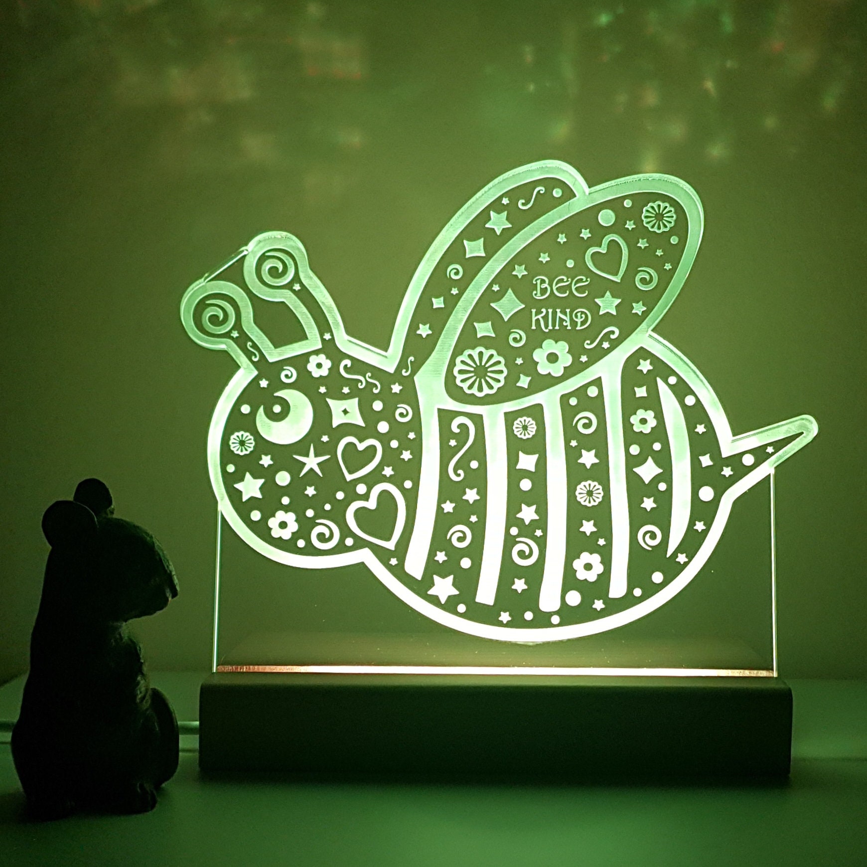 Bumble Bee Kind Light, Bee Light, Kids Bedroom Lamp, Colour Changing ...