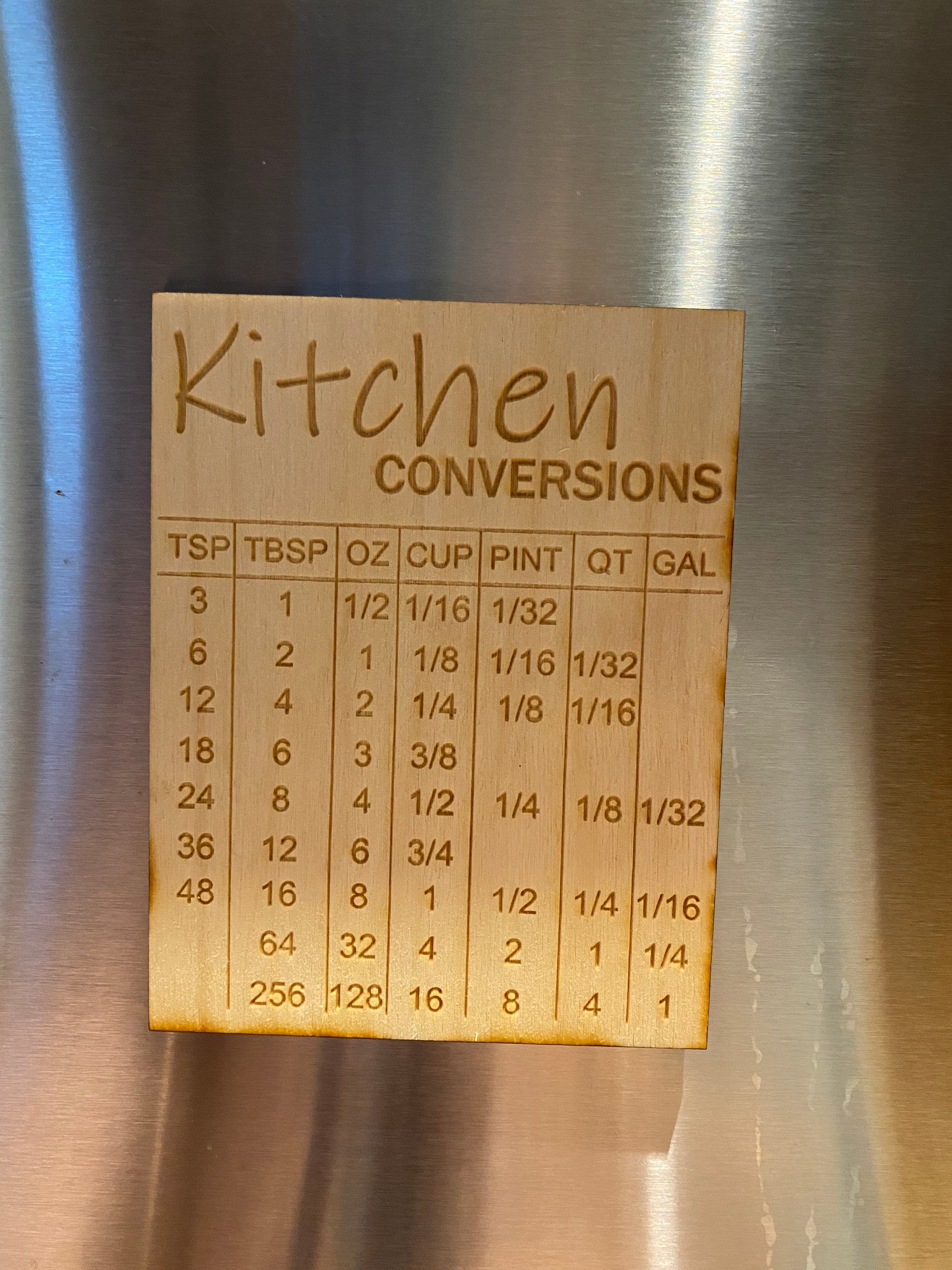 Kitchen Conversion Chart Magnet Sign Make Measuring Easy - Etsy