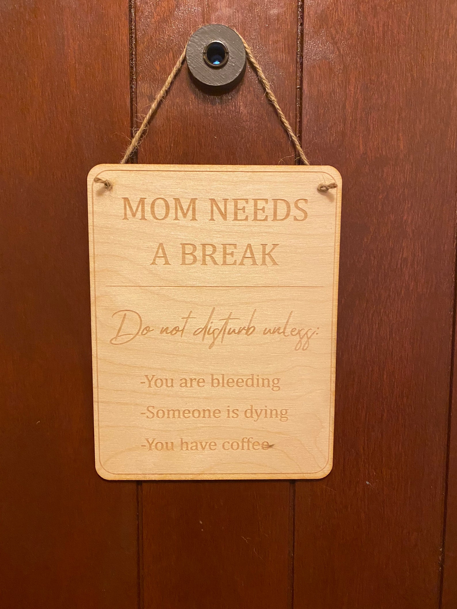Mom needs a break Bring coffee Do not Disturb Working | Etsy