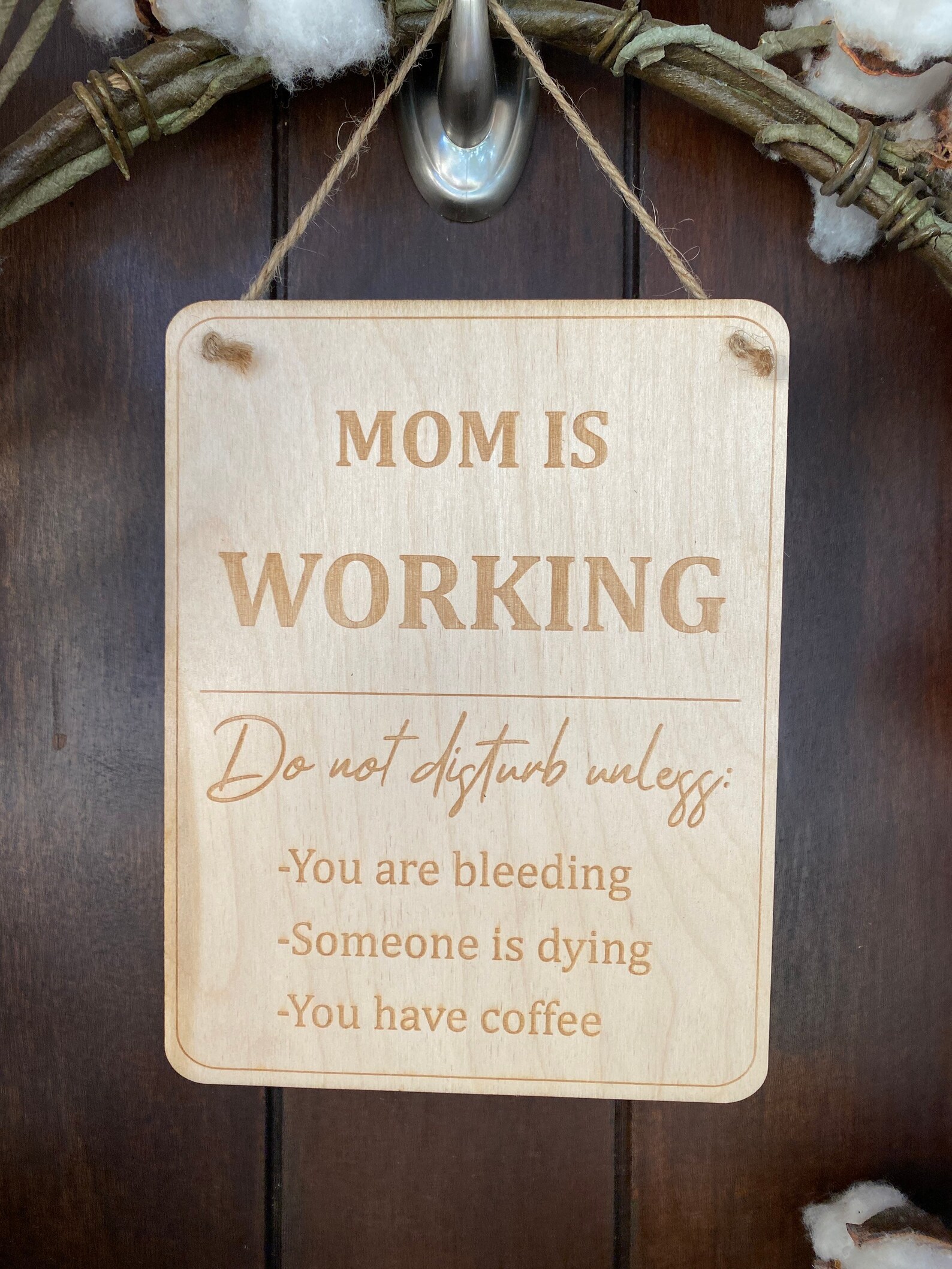 Mom is Working | Bring Coffee | Do Not Disturb | Working From Home ...