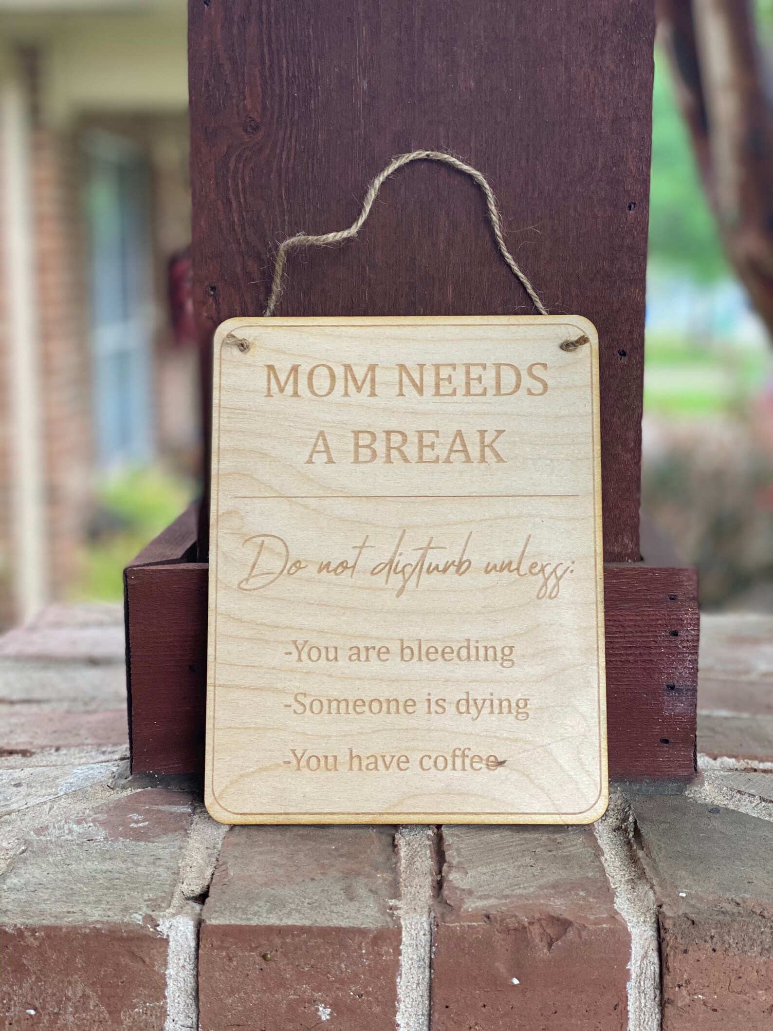 Mom needs a break Bring coffee Do not Disturb Working | Etsy