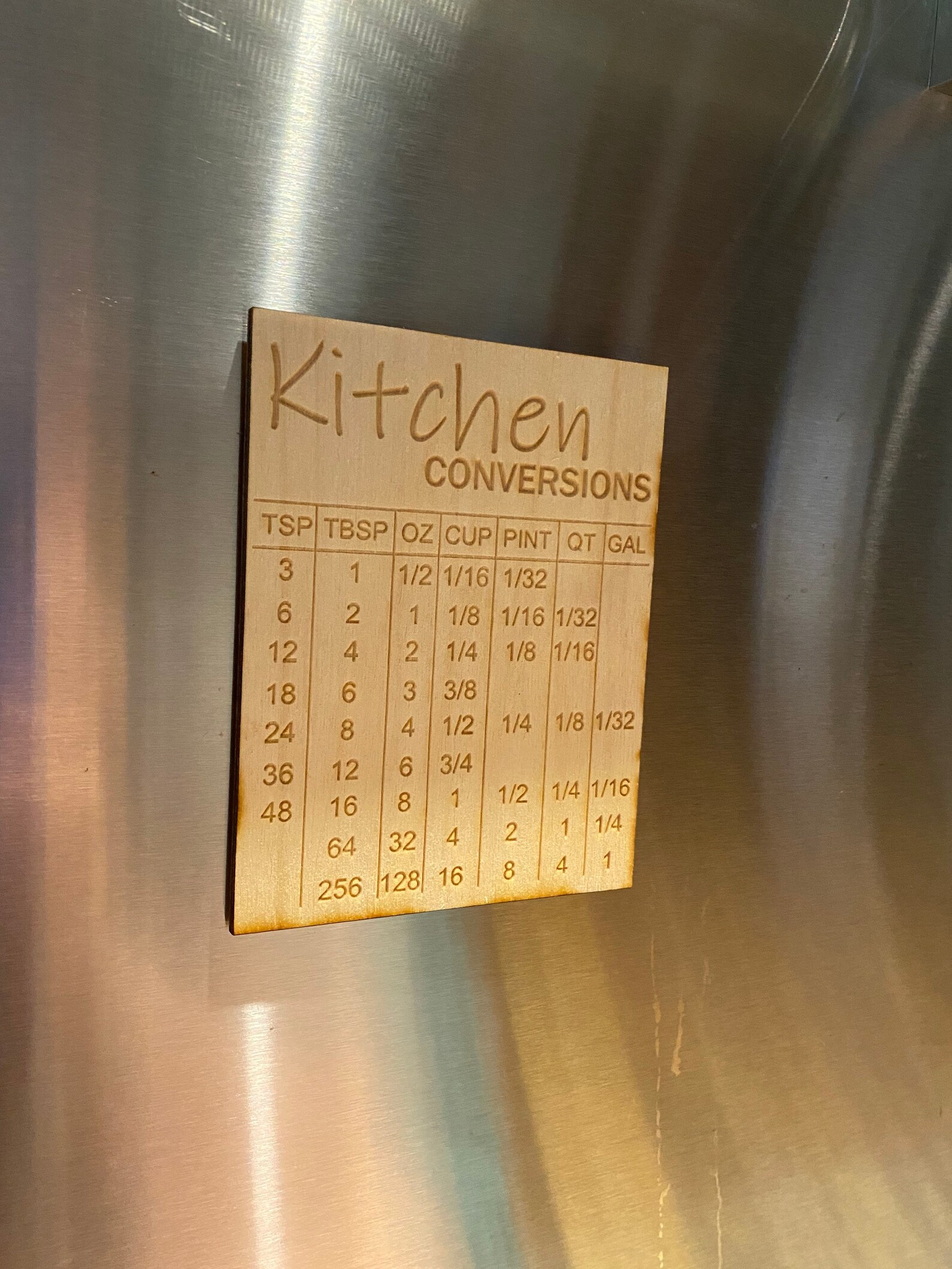 Kitchen Conversion Chart Magnet Sign Make Measuring Easy - Etsy