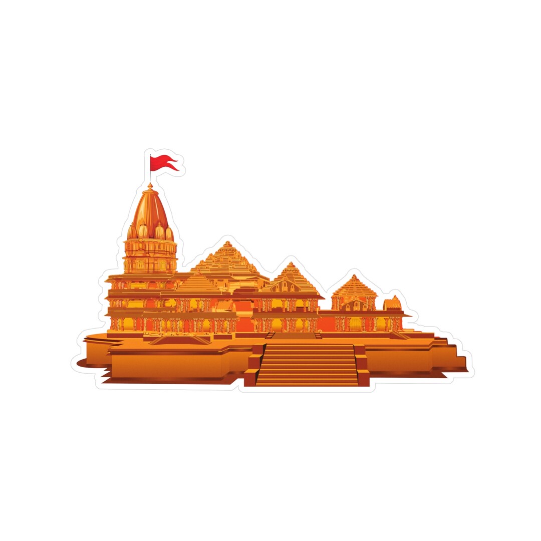 Ram Mandir Vinyl Kiss-cut Sticker - Etsy