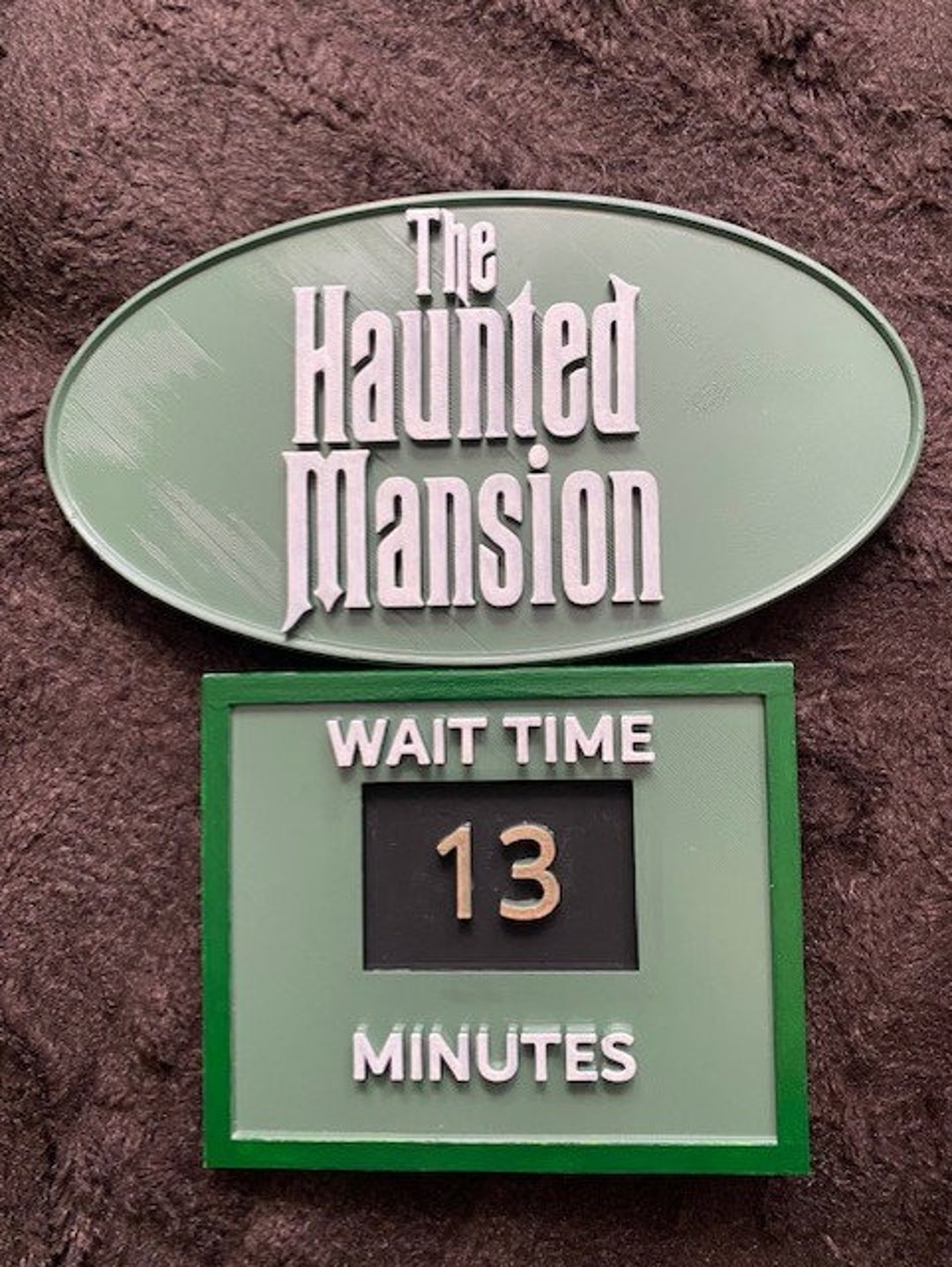 NEW Glow in the Dark Haunted Mansion Wait Time Sign Replica - Etsy