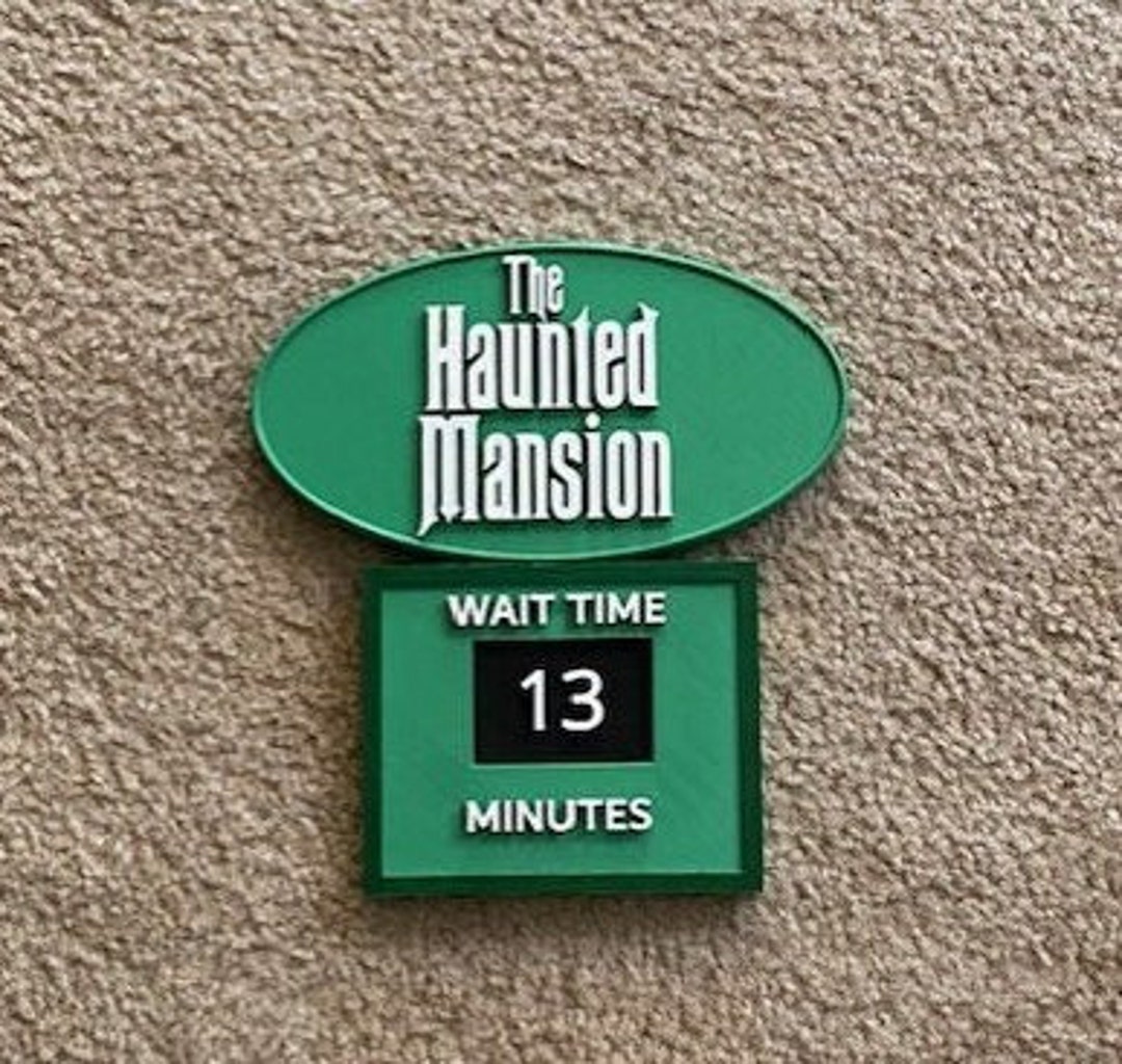 NEW Glow in the Dark Haunted Mansion Wait Time Sign Replica - Etsy