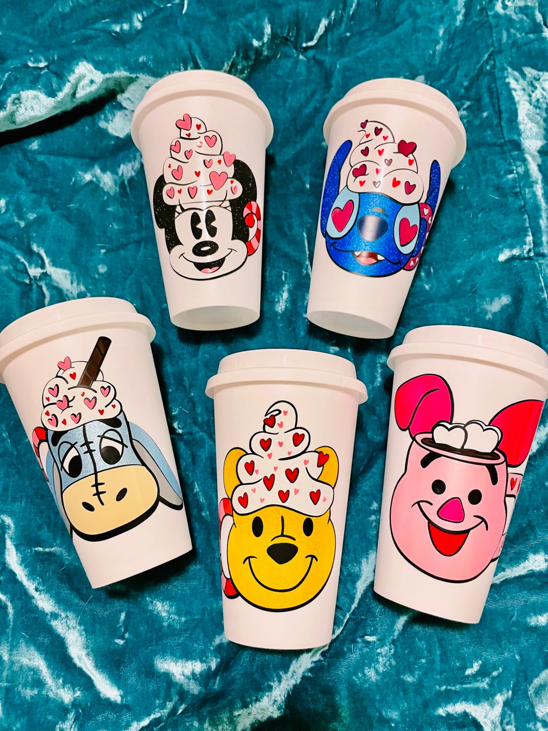 Cups of Love Character Reusable Coffee Cups - Etsy