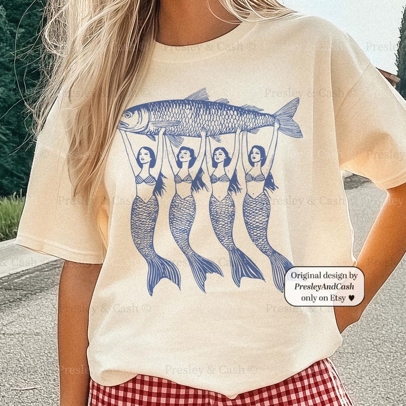 Italian Mermaid Print - Etsy