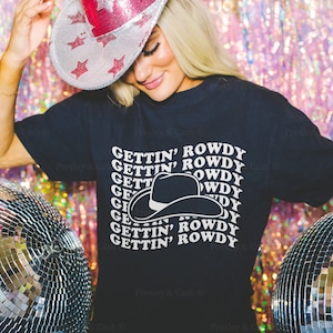 Nashville Bachelorette Shirts Getting Hitched Getting Rowdy Shirt ...