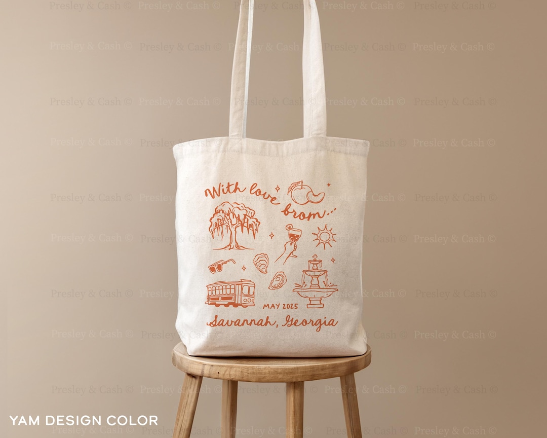 Savannah Bachelorette Tote Bags Savannah Georgia Bags Custom ...