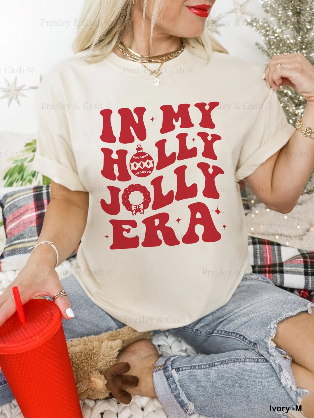 Holly Jolly Shirt in My Holly Jolly Era Shirt Comfort Colors Shirt ...