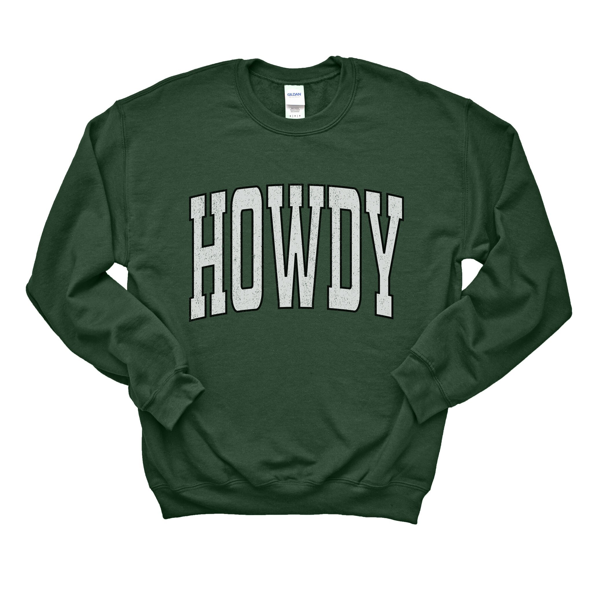 Howdy Sweatshirt Western Crewneck Oversized Varsity Shirt | Etsy