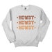 Howdy Sweatshirt Oversized Crewneck Southern Retro Font Shirt Cowgirl ...