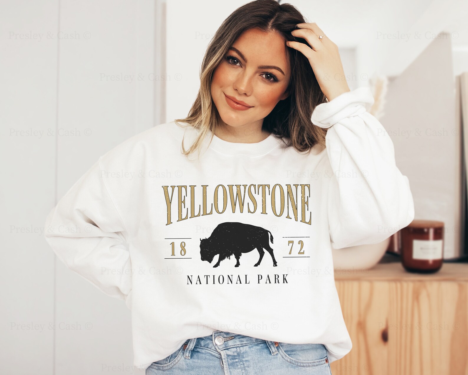 Yellowstone Sweatshirt National Park Shirt Oversized Crewneck - Etsy