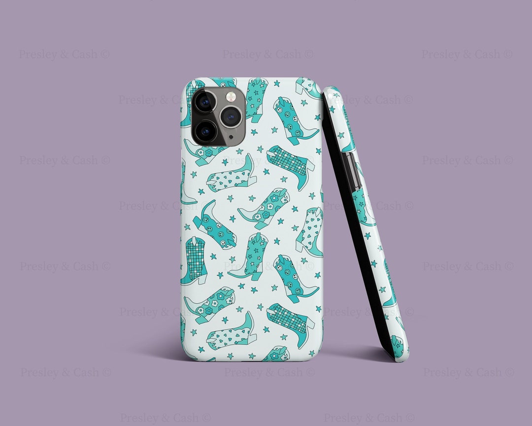 Turquoise Cowgirl Phone Case Trendy Western iPhone 13 Case Groovy Cowgirl Boots Case Y2k Howdy ...