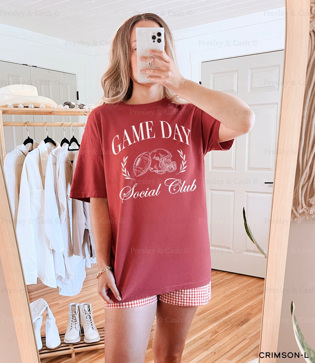 Red Game Day Social Club Shirt Football Game Day Shirt Football Social ...