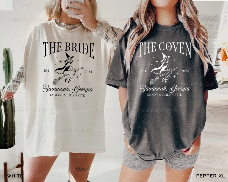 Witchy Bachelorette Shirt Bride's Coven Shirts Halloween Bachelorette ...