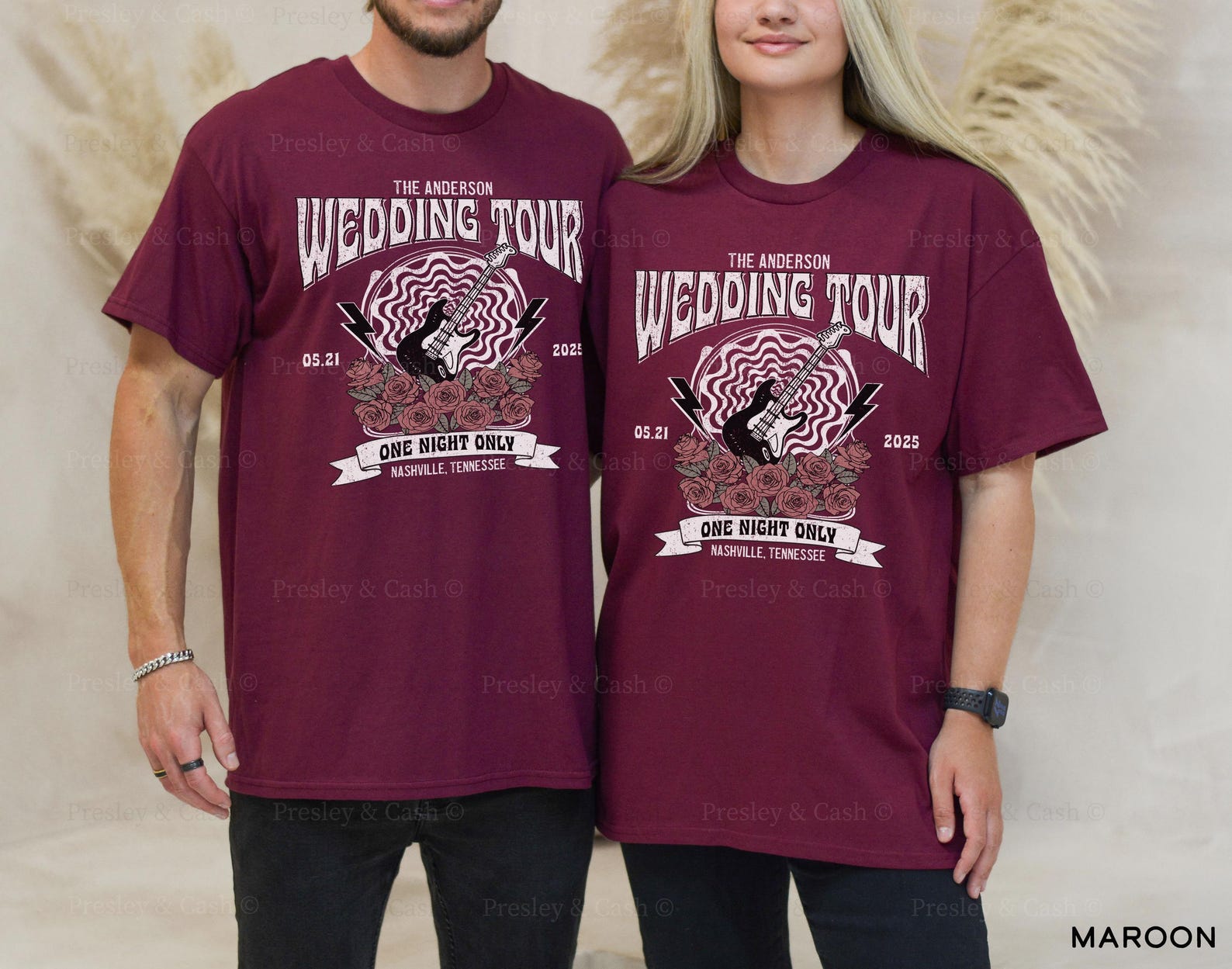 Custom Wedding Tshirt Toss Wedding Tour Shirt Toss Rock and Roll Theme ...