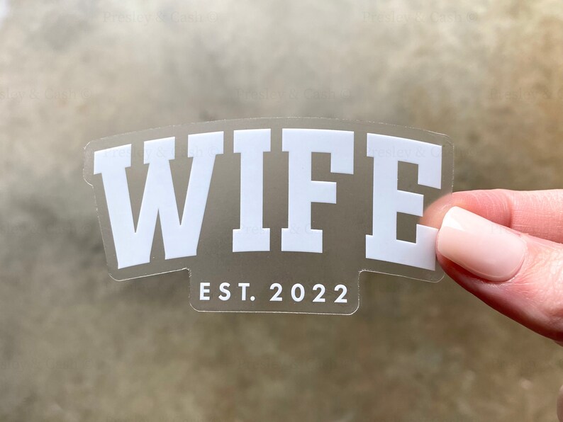 Wife Sticker Just Engaged Gifts Bride Stickers Wife - Etsy