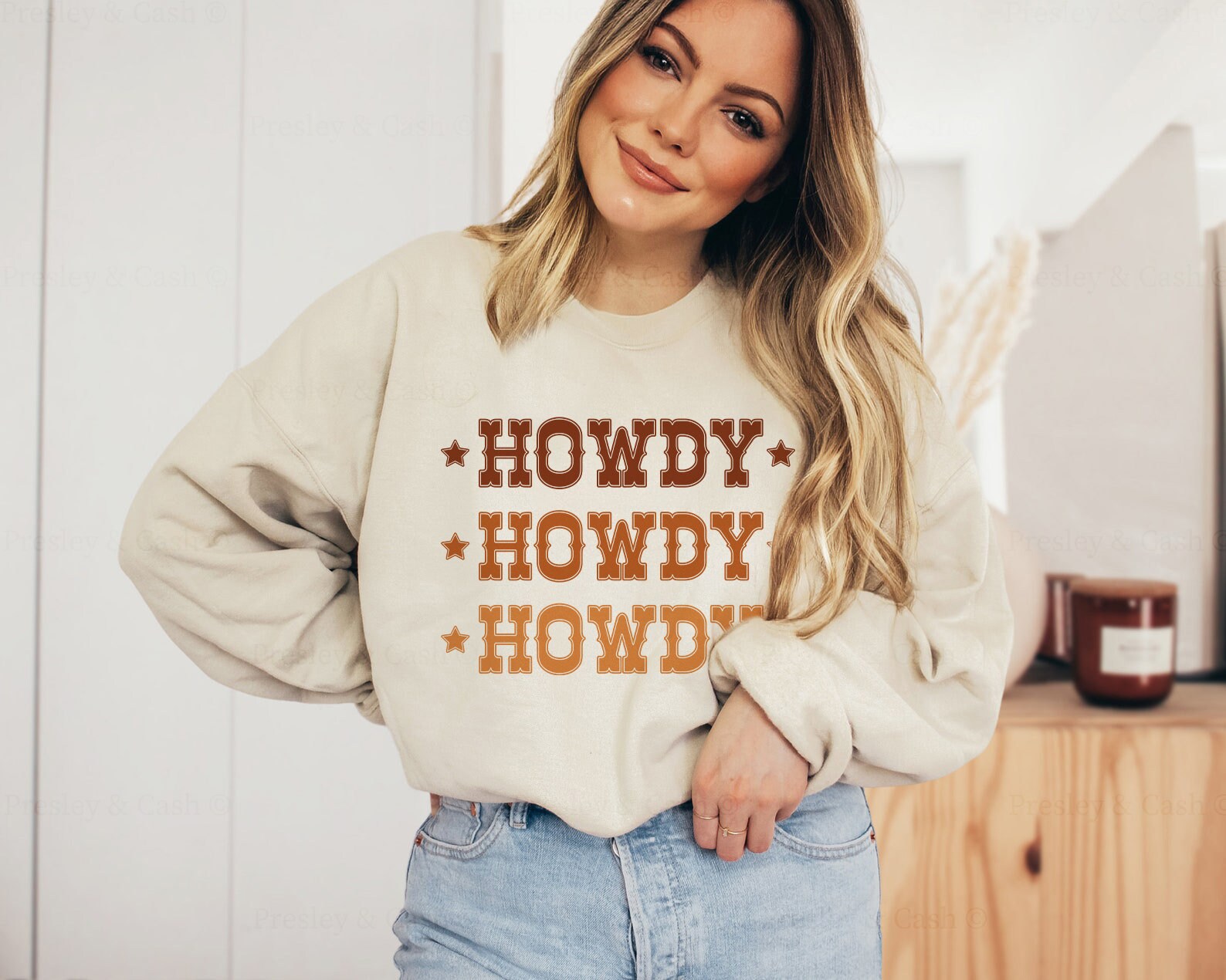 Howdy Sweatshirt Oversized Crewneck Southern Retro Font Shirt - Etsy