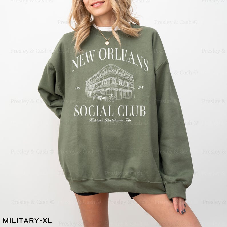 New Orleans Bachelorette Sweatshirt NOLA Bachelorette Crewneck Custom ...
