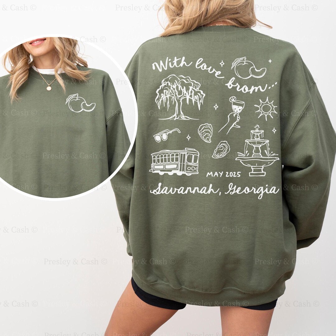Savannah Bachelorette Sweatshirts Savannah Georgia Girls Trip Shirts ...