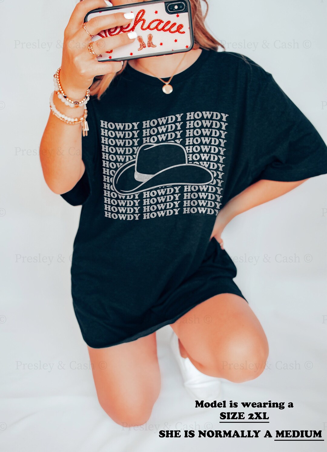 Nashville Shirt Howdy Shirt Cowgirl Hat Western Graphic Tee Oversized T ...