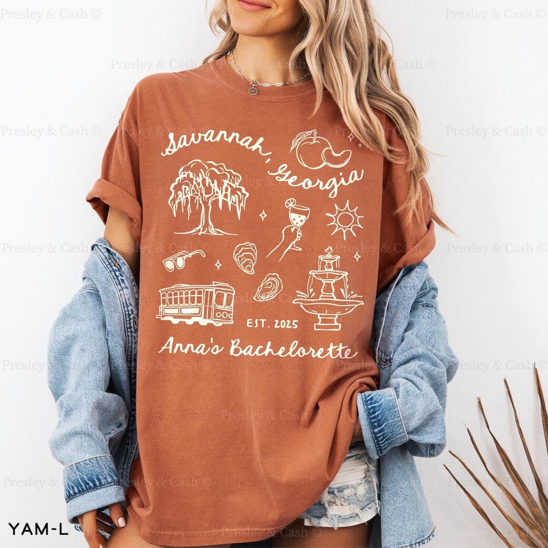 Savannah Bachelorette Party Shirts Savannah Georgia Bachelorette Merch ...