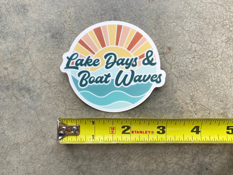 Lake Days Boat Waves Sticker Waterproof Boating Decal Lake | Etsy