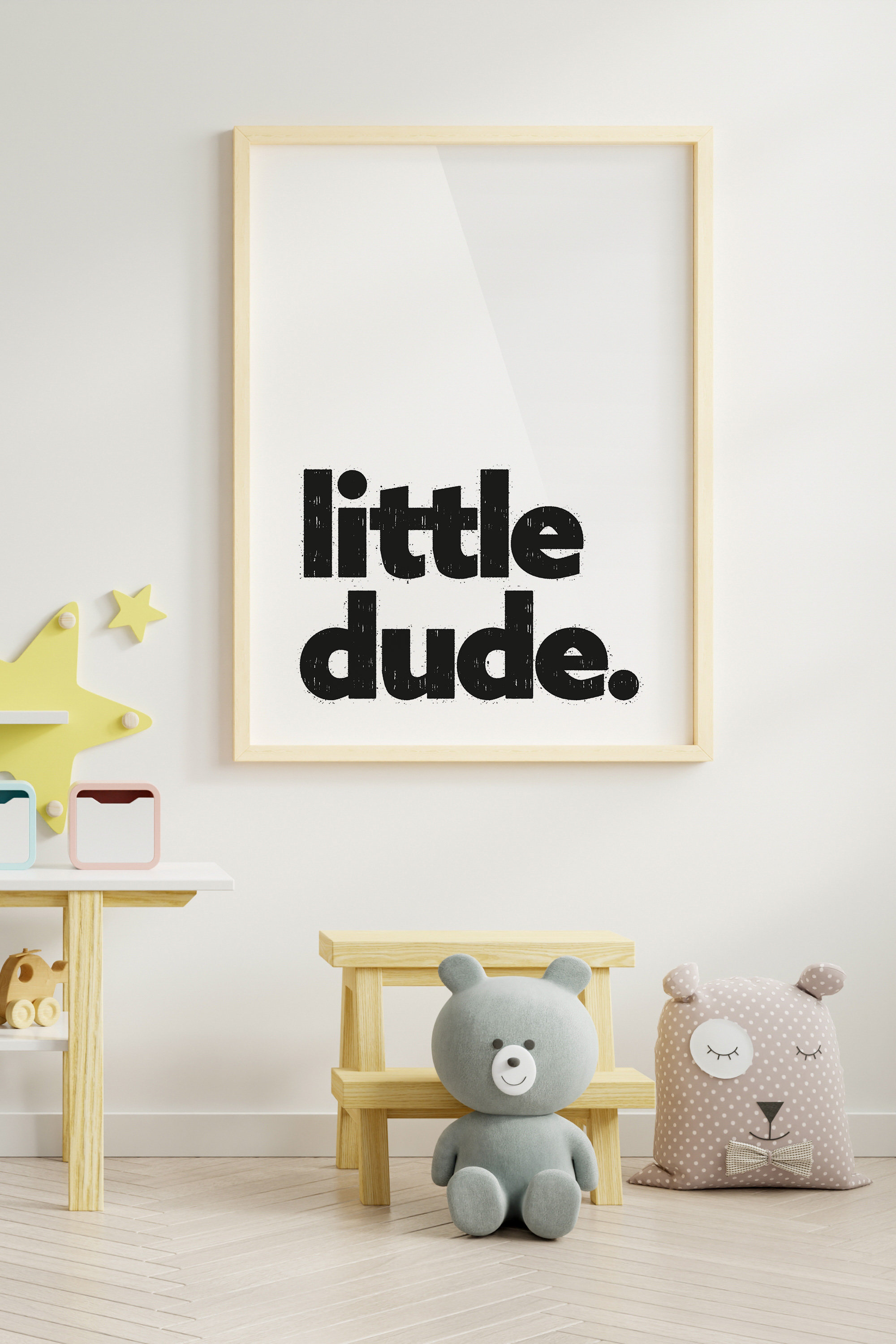 Little Dude Printable Wall Art, Black and White, Minimalist ...
