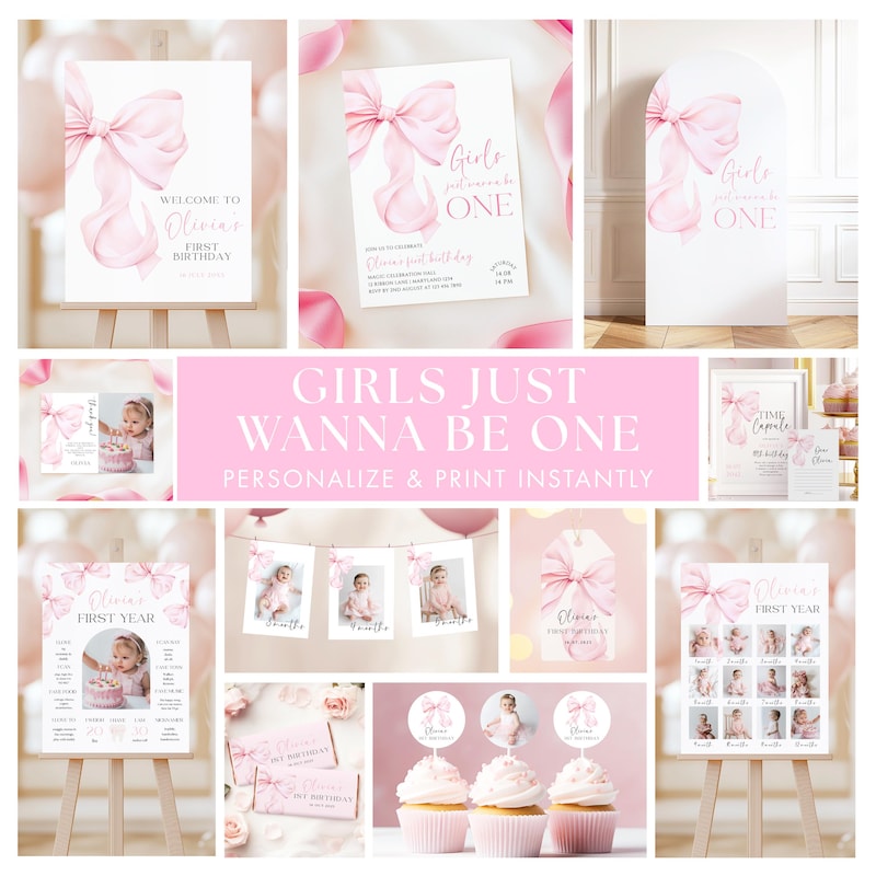 Birthday Pink Bow Decor - Etsy