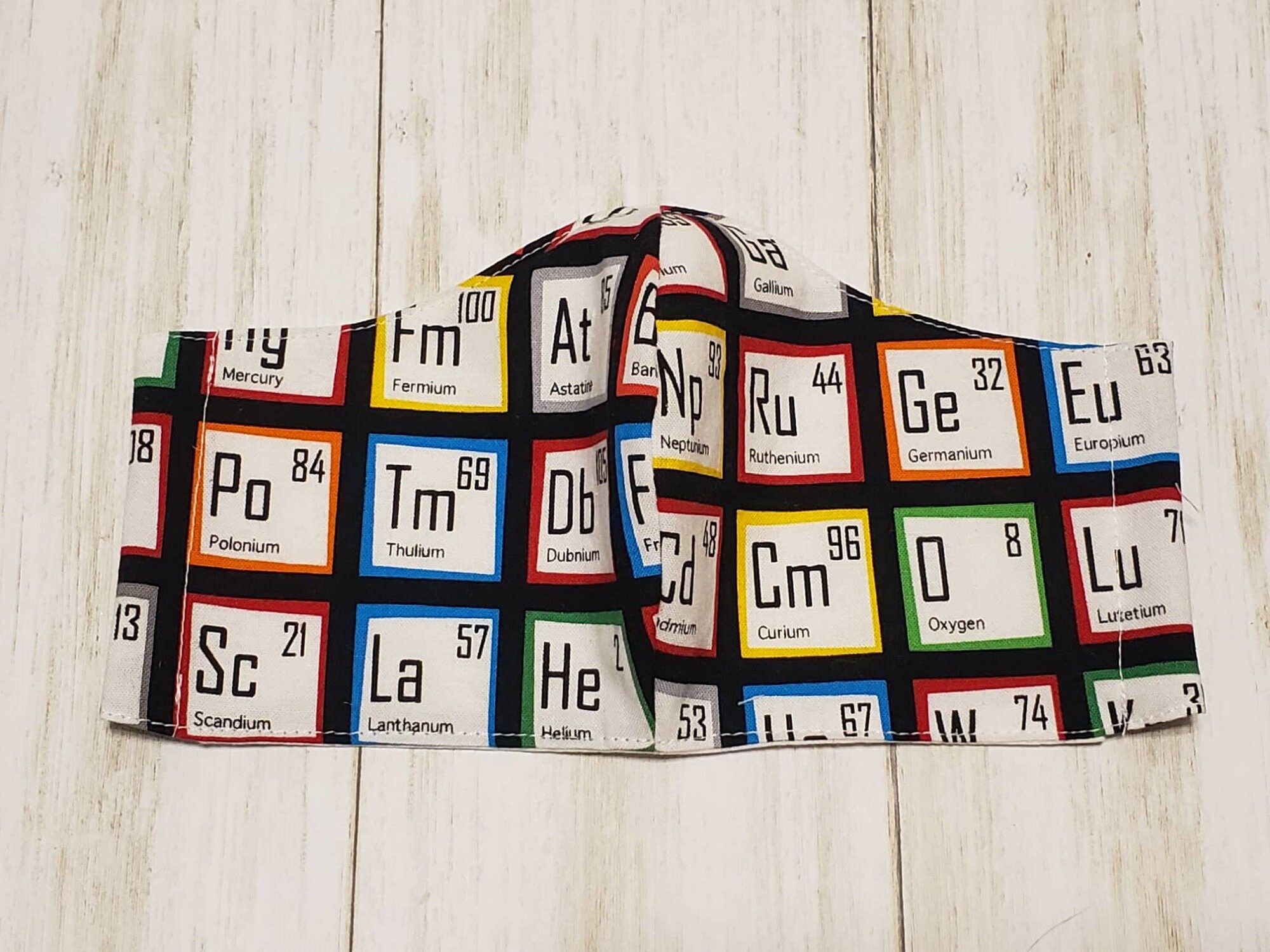 Periodic Table Kids Fitted Face Mask. Fitted Kids Face Mask - Etsy