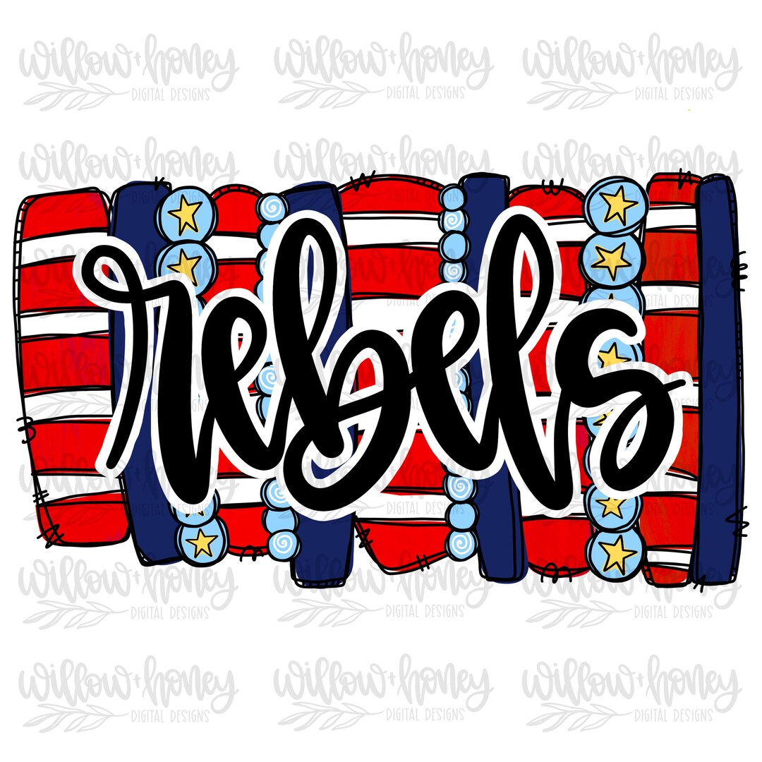 Rebels Mascot PNG | School Spirit Digital Design for Sublimation ...