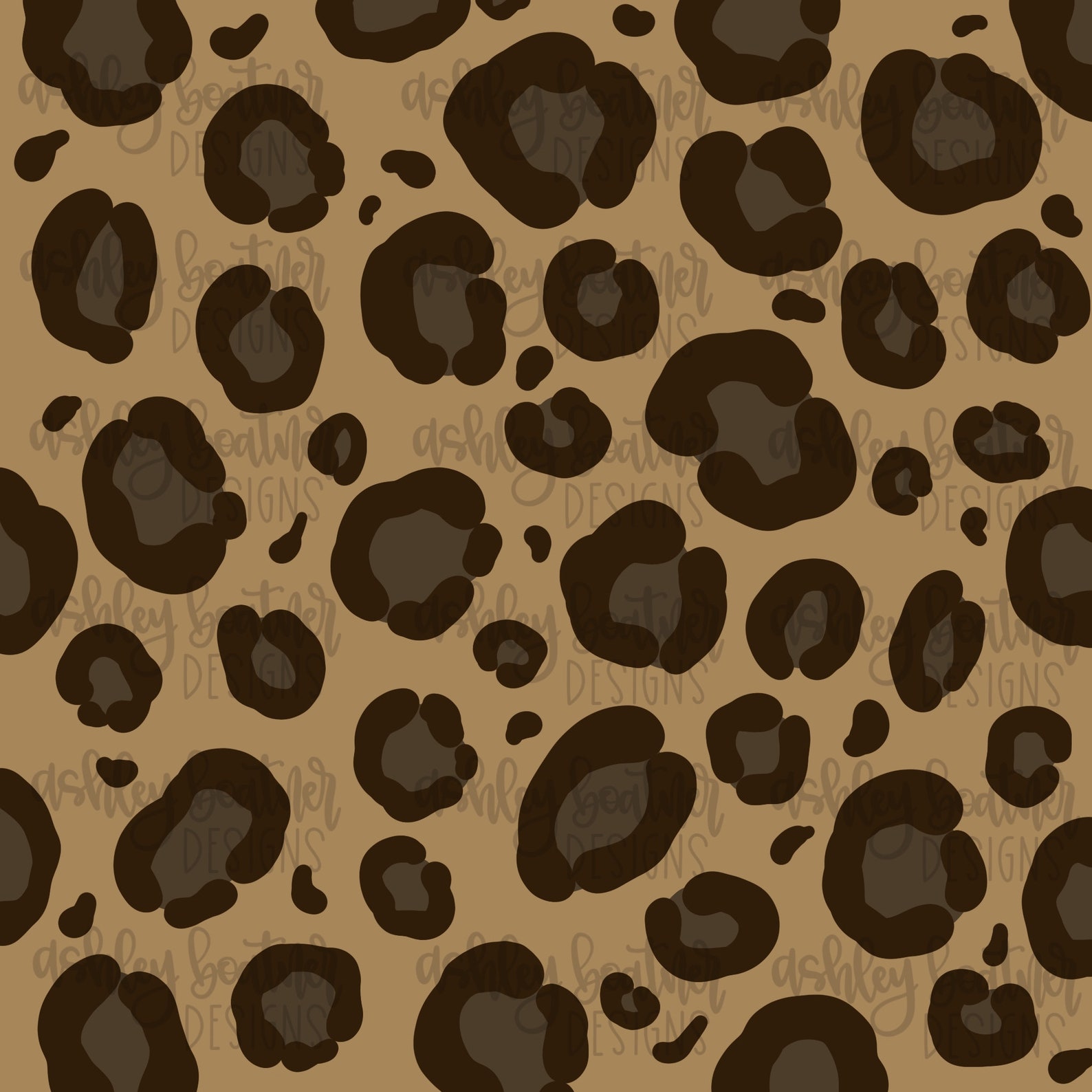 Leopard Print Digital Paper PNG Design Hand Drawn Digital | Etsy