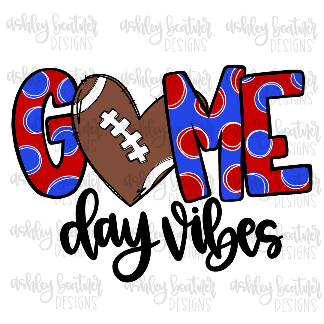 Game Day Vibes Sublimation Design | Football PNG Digital Download ...