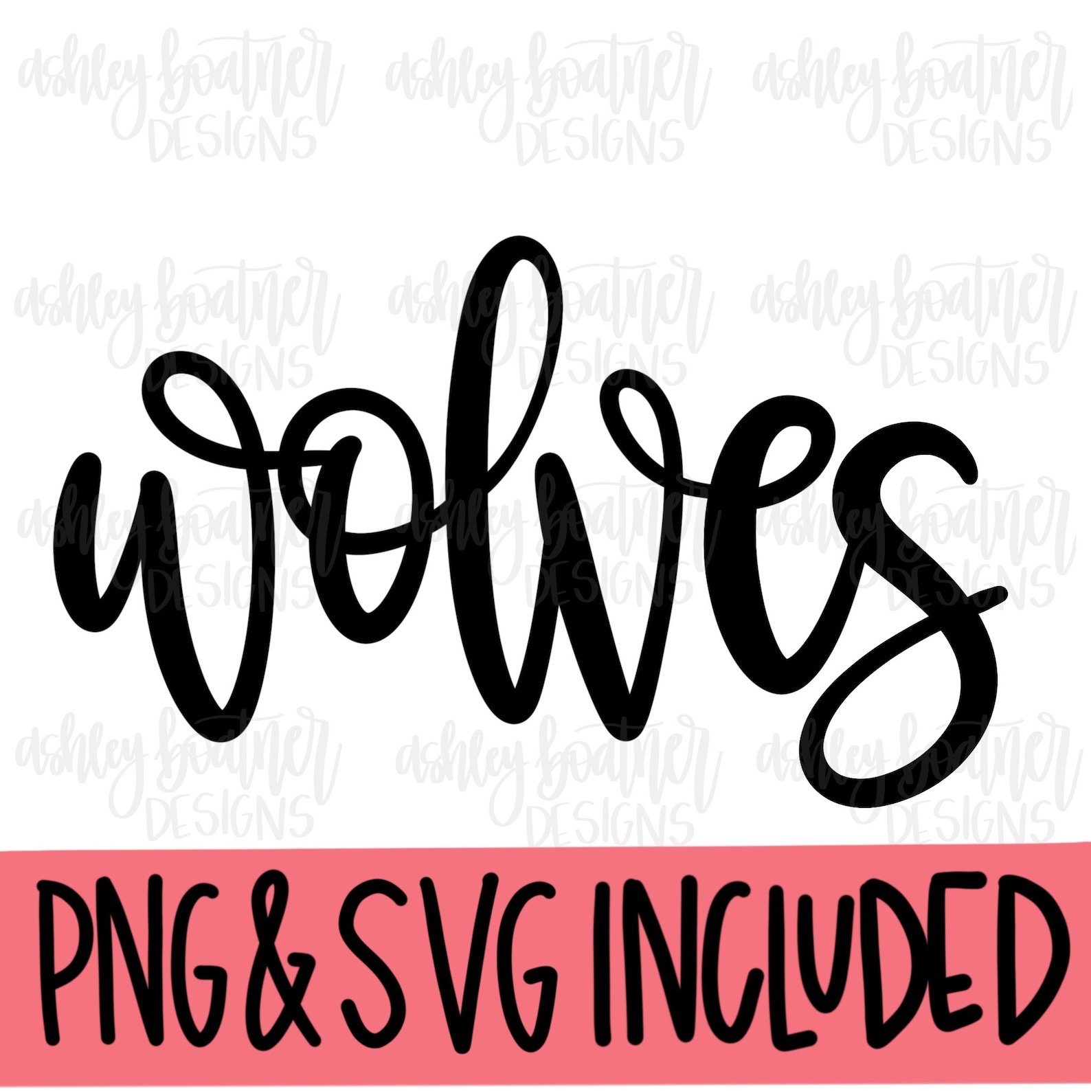 Wolves Mascot Hand Lettered Design Football SVG Mascot SVG Download - Etsy
